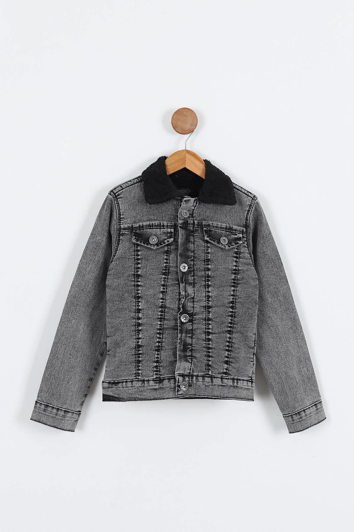 Antrasit (3-7 Yaş)Welsoftlu Erkek Çocuk Kot Ceket 329684