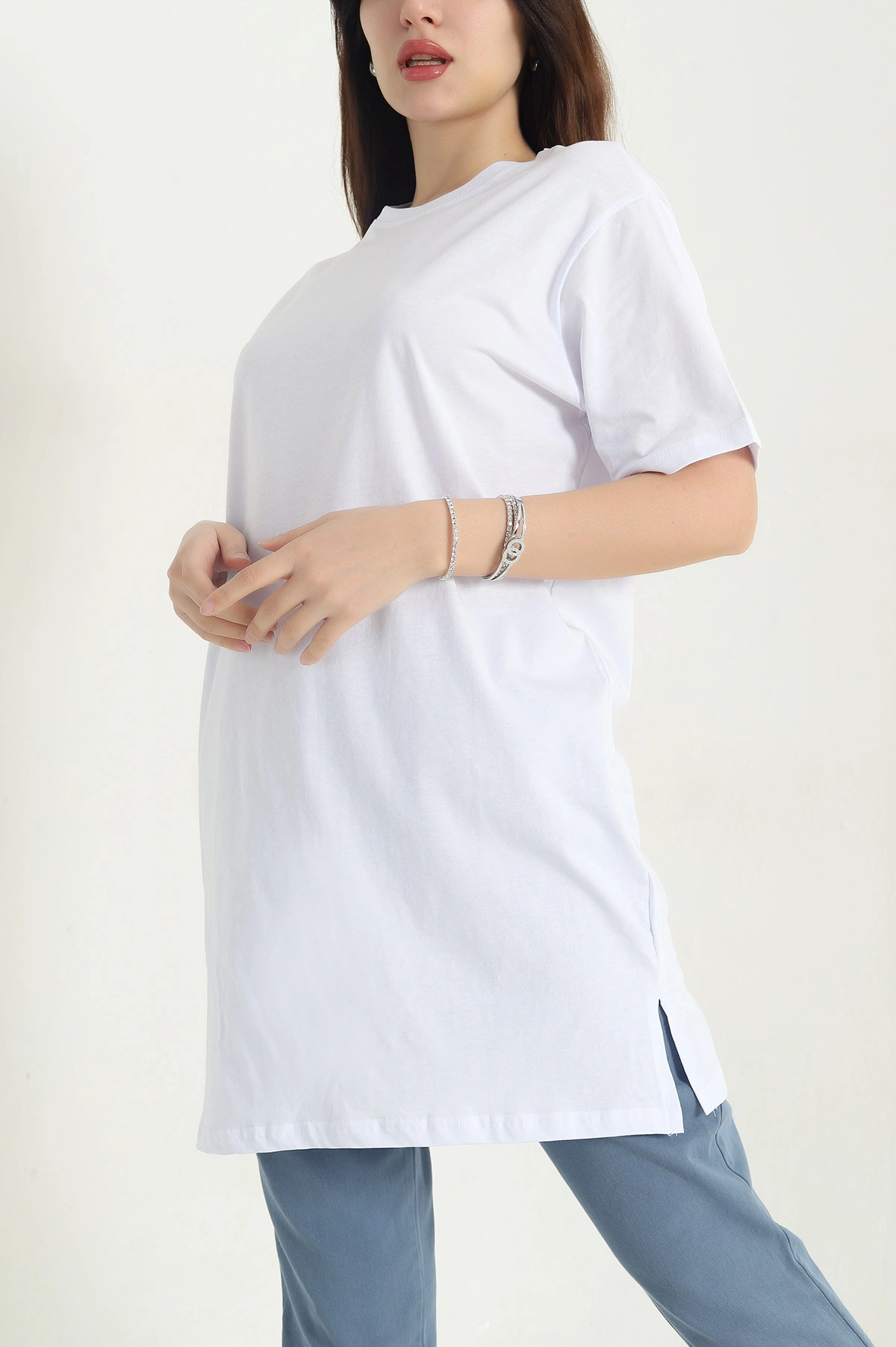 Beyaz Basic Süprem Kadın Tişört 344346