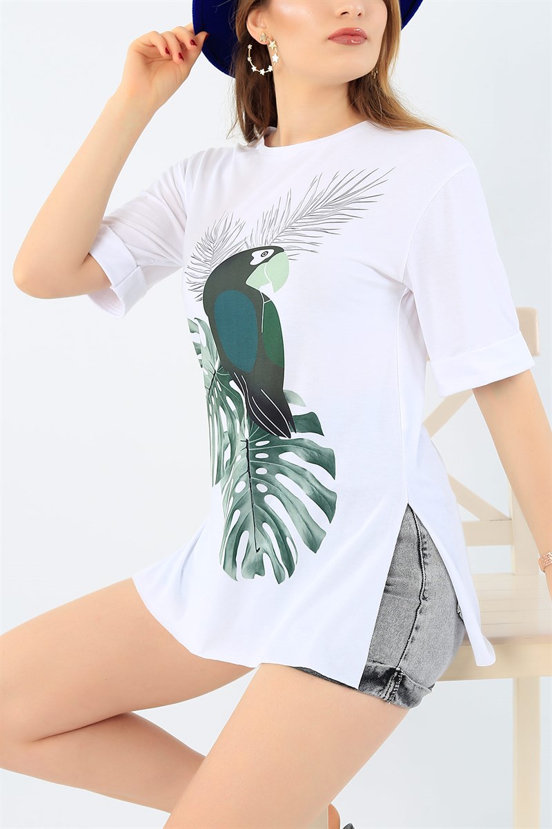 23,95 TL Beyaz Baskılı Duble Kol Bayan Tişört 35638 | Modamızbir ... 23,95 TL Beyaz Baskılı Duble Kol Bayan Tişört 35638 | Modamızbir ...