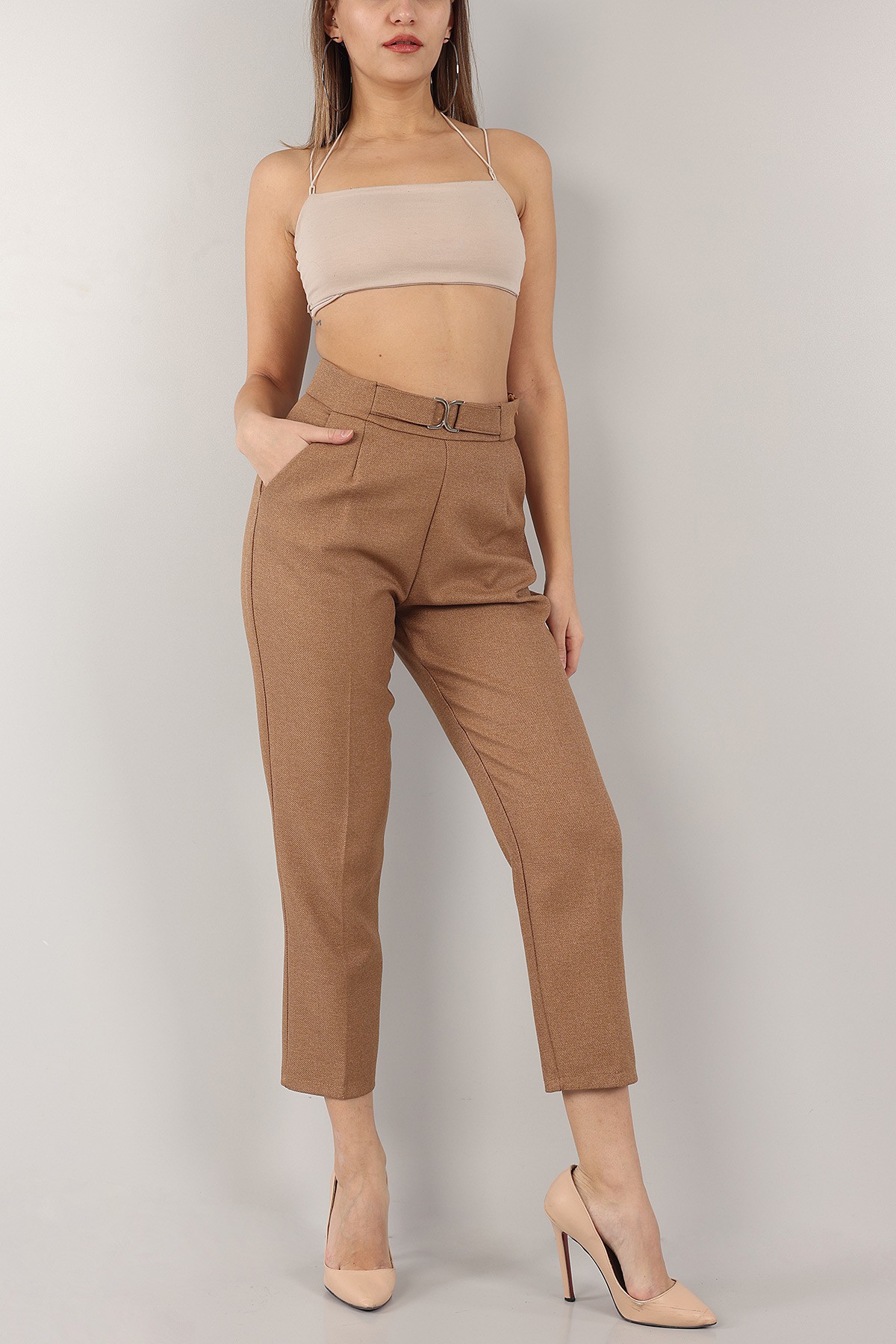 Bisküvi Yün Efekt Bayan Pantolon -T 149149 | ModamızBir | Modamizbir.Com