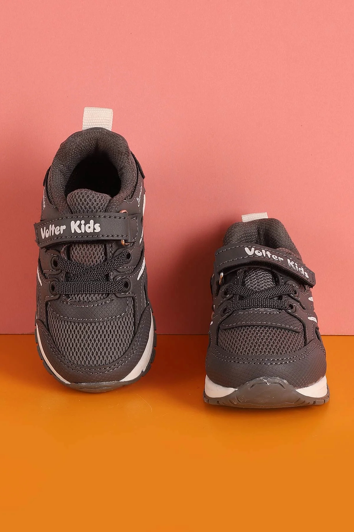 Füme (22-25 Bebe ) Işıklı Cırtlı File Erkek Bebek Spor Ayakkabı 355338