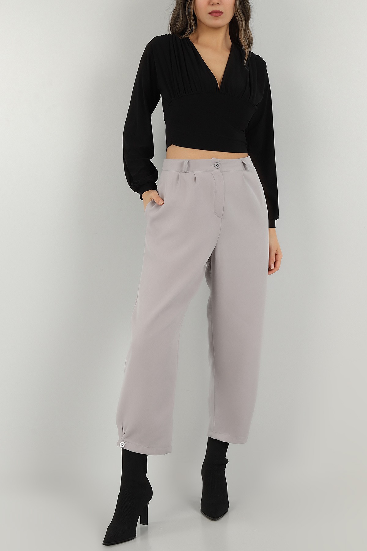 Füme Şalvar Bayan Pantolon 147066 | ModamızBir | Modamizbir.Com