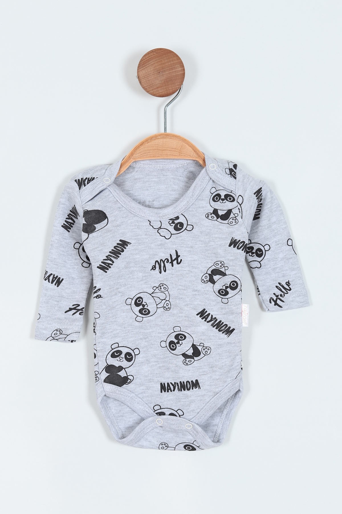 Gri (1-3 Yaş) Panda Baskılı Uzun Kollu Erkek Bebe Badi 207456 ... Gri (1-3 Yaş) Panda Baskılı Uzun Kollu Erkek Bebe Badi 207456 ...