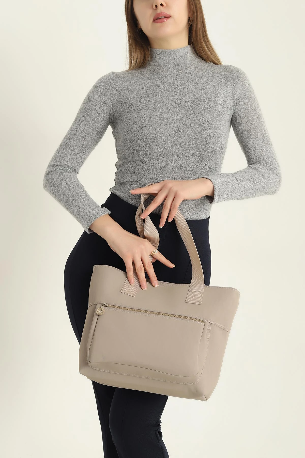 Gri Angora Tensel Bayan Triko 323455