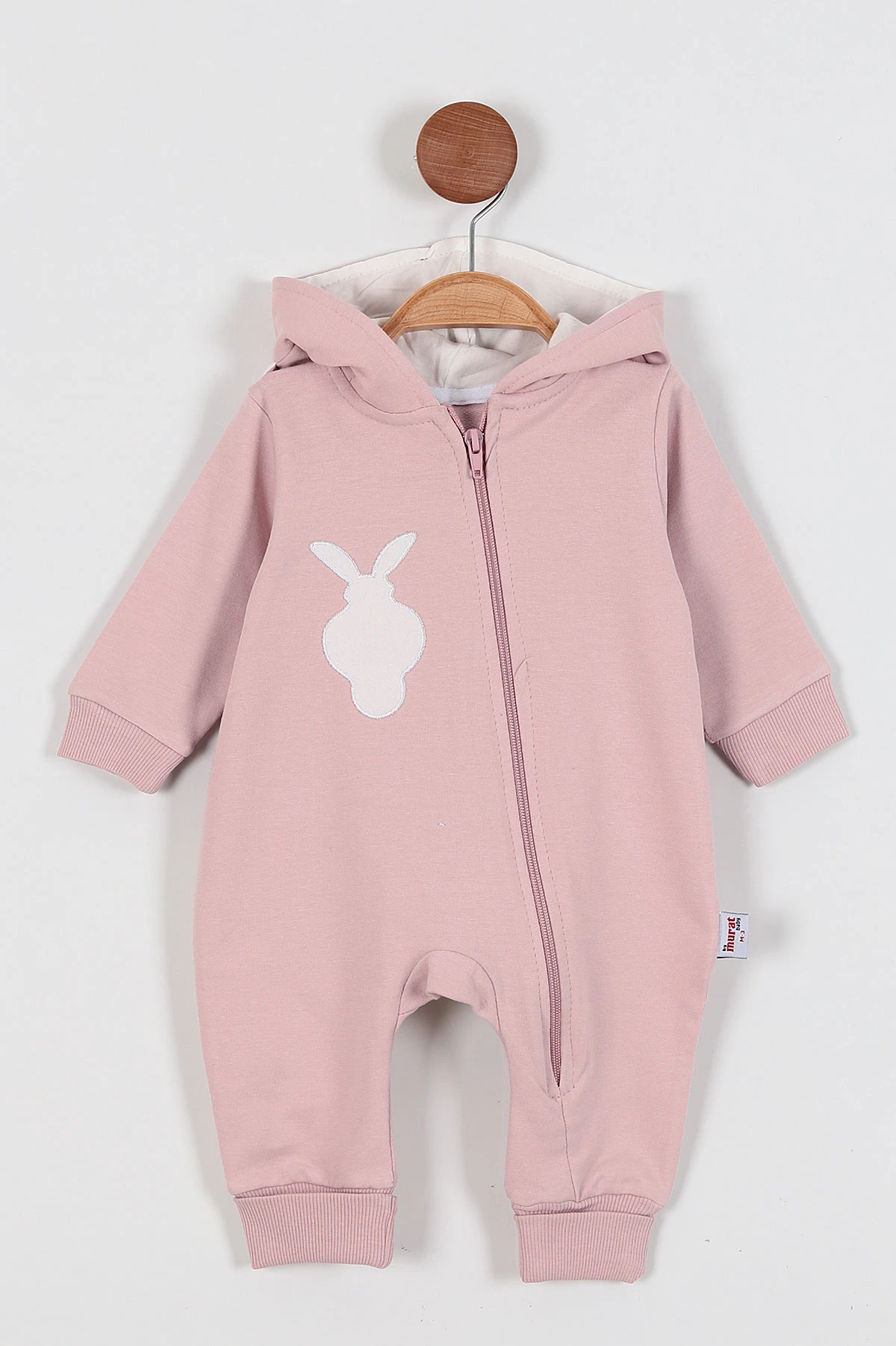 Gül Kurusu (3-12 Ay) Fermuarlı Kapşonlu Erkek Bebe Tulum 234682 ...