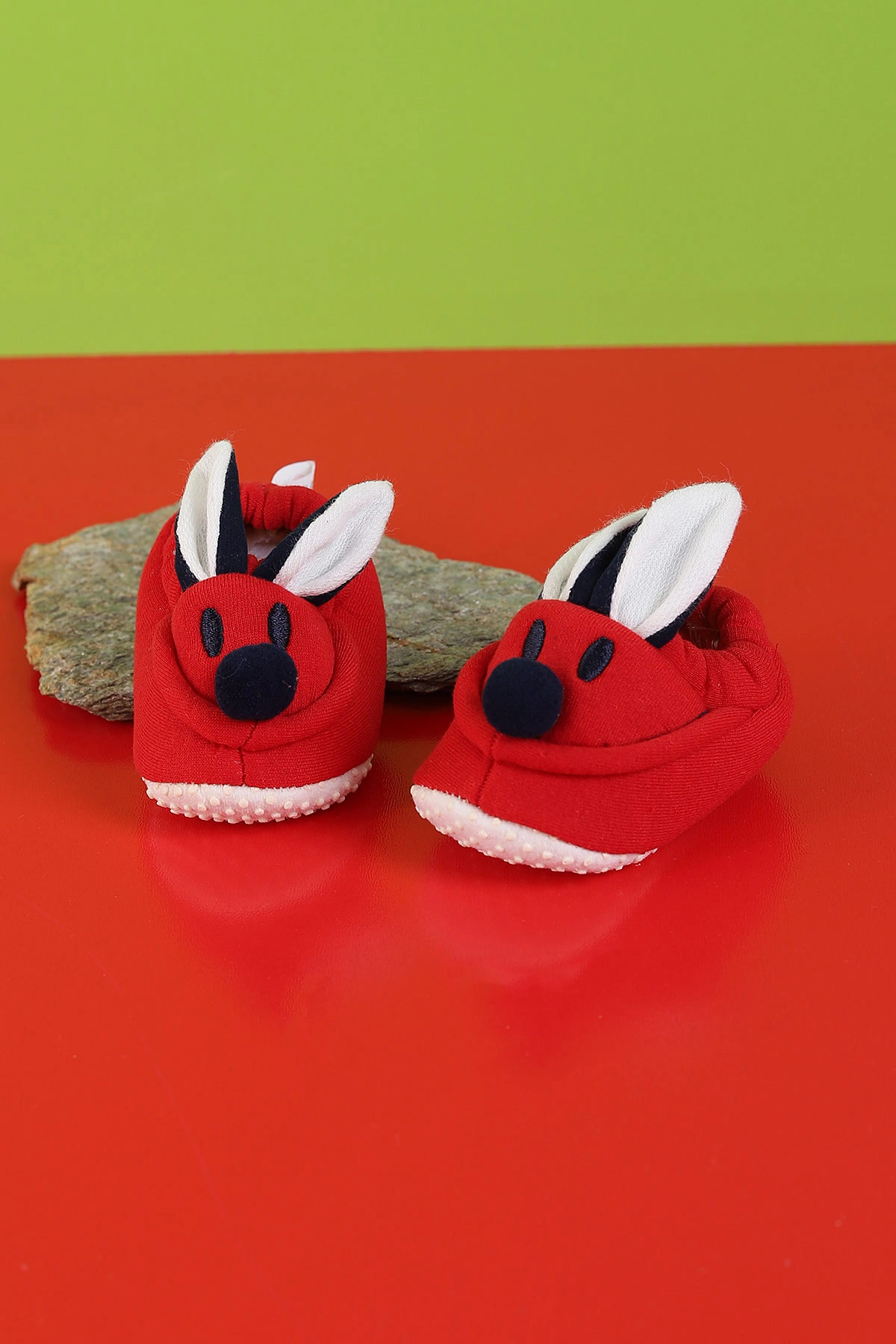 Kırmızı (4-12 Ay) Tavşan Motifli Bebe Patik 287282