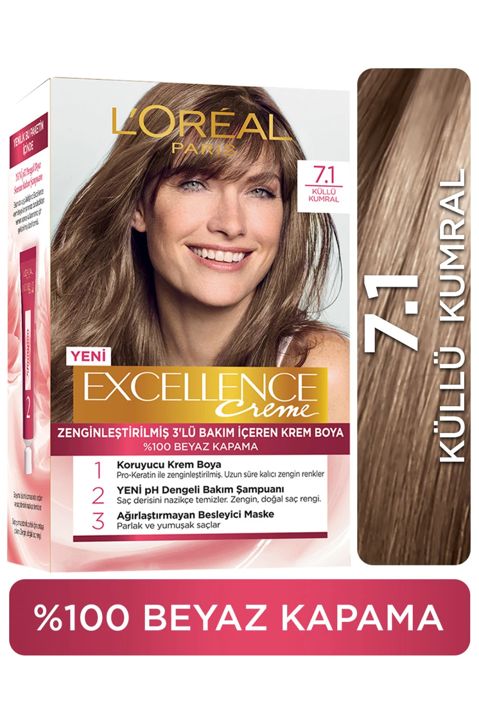 Kumral L'Oréal Paris Excellence Creme Saç Boyası - 7.1 232641
