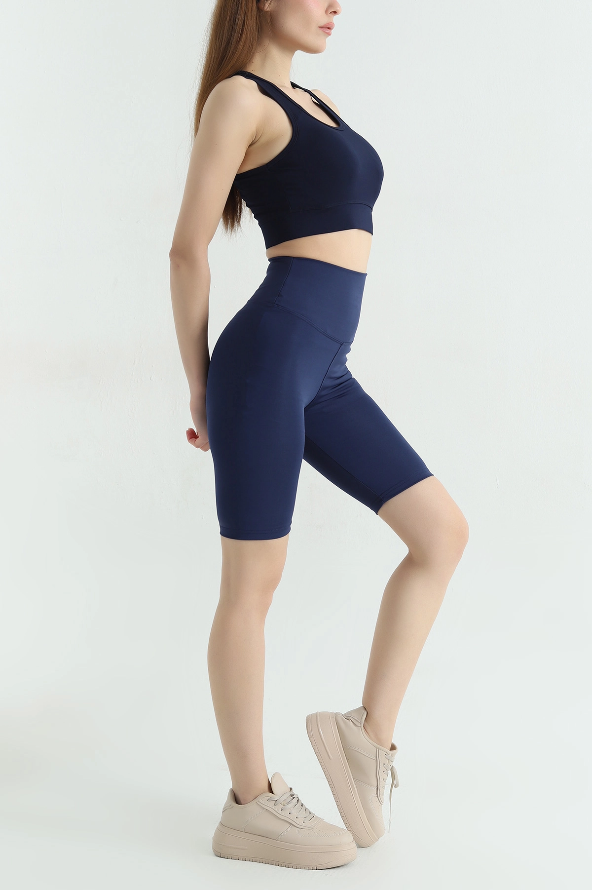 Lacivert Likralı Oysho Şort Tayt 361633