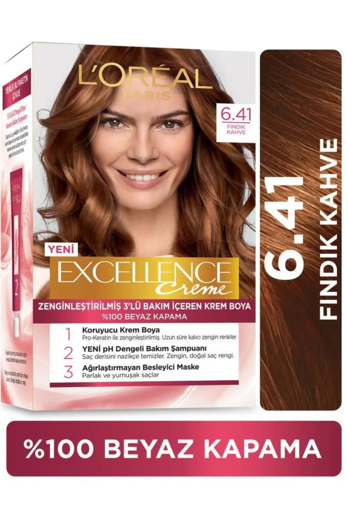 L'Oréal Paris Excellence Creme Saç Boyası - 6.41 Fındık Kahve 232634 ...