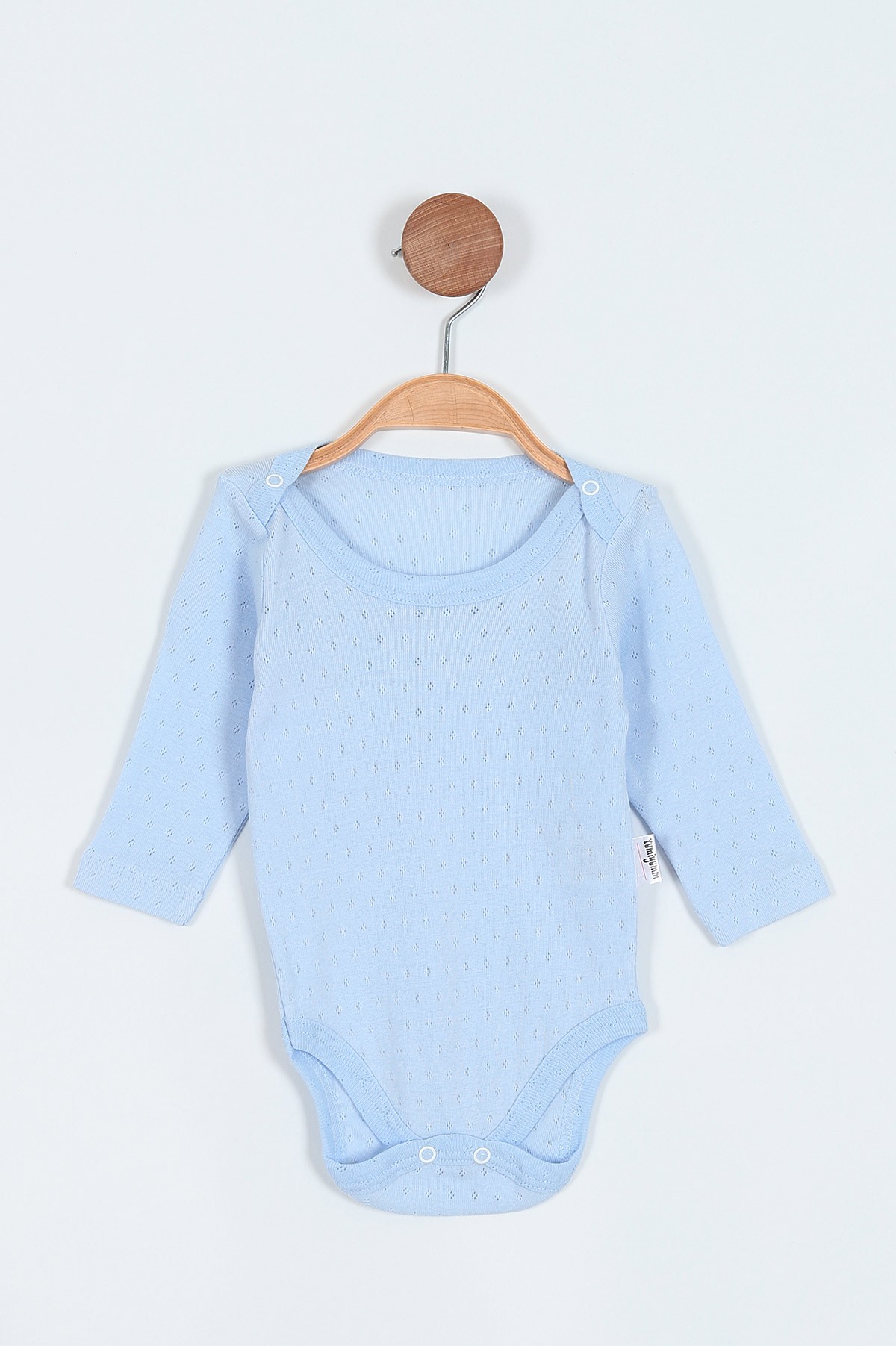 Mavi (4-6 Yaş) Jakarlı Uzun Kol Erkek Çocuk Badi 207246