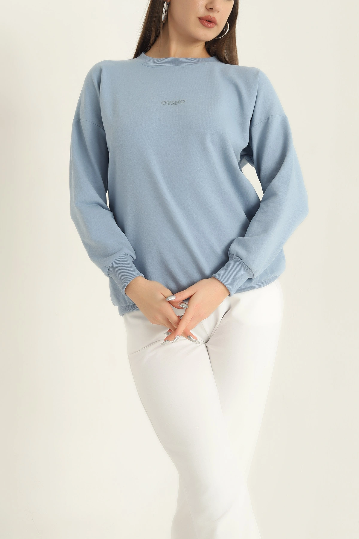 Mavi İki İp Basic Bayan Sweat 323109