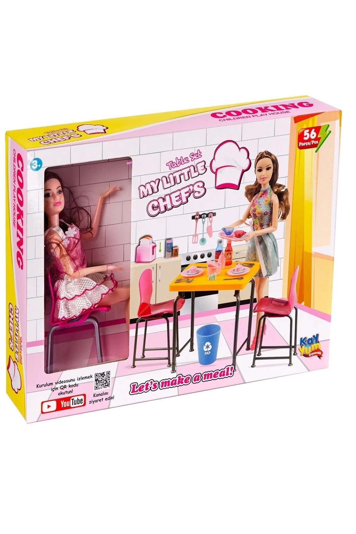 Masa Sandalye Setli Barbie Oyuncak Seti 350228