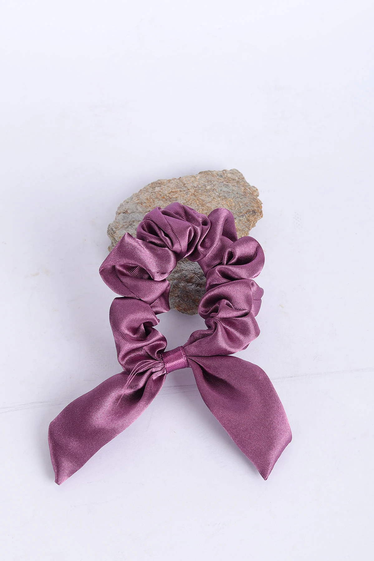 Mor Fiyonk Model Saten Küçük Boy Lastik Toka 317318