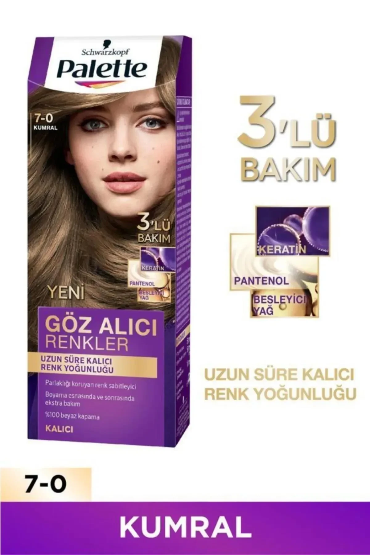 Palette Göz Alıcı Renkler Saç Boyası No: 7.0 Kumral 275424 |82.99 TL ...