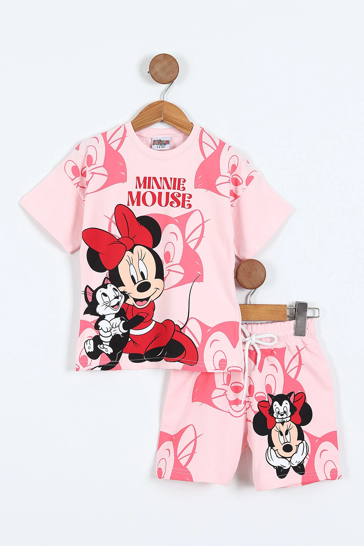 Pembe (3-10 Yaş) Karakter Baskılı Şortlu Süprem Kız Çocuk Yazlık Takım ...