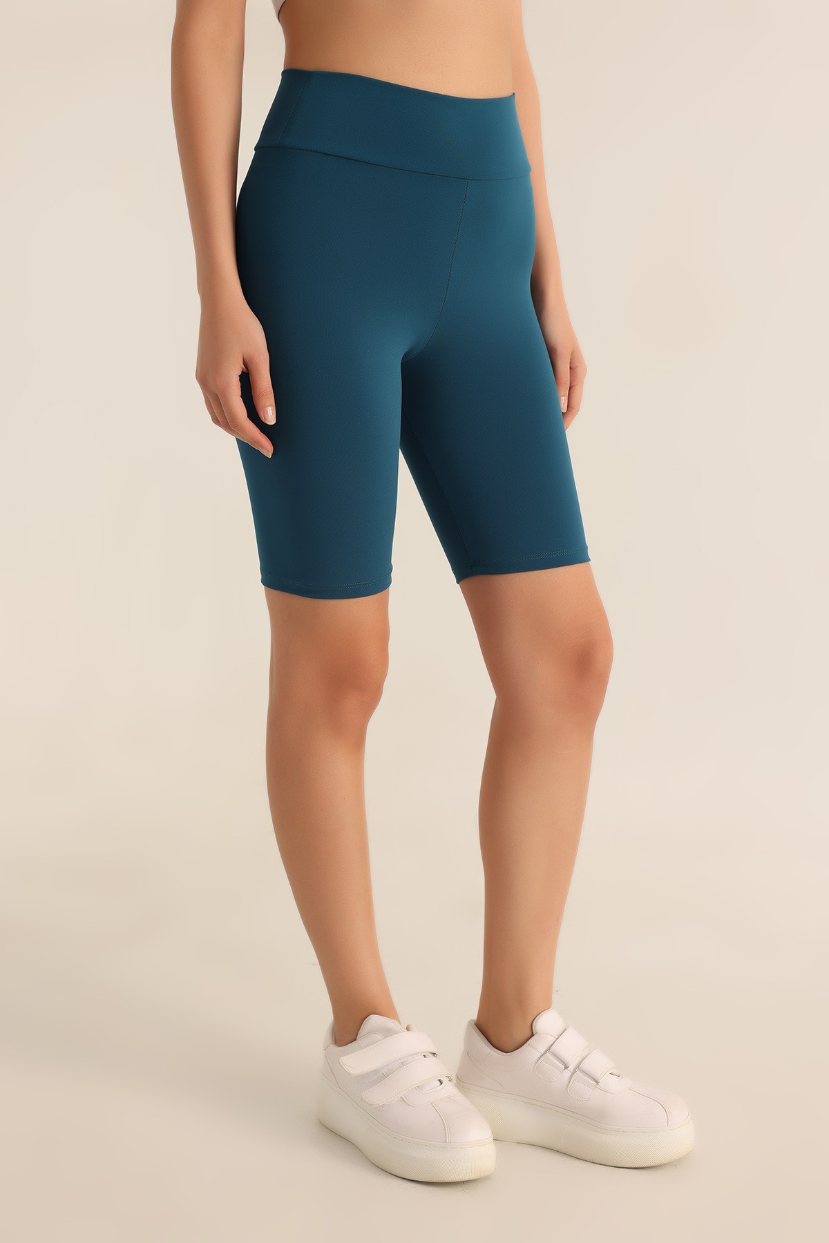 Petrol Likralı Şort Tayt 181525 | ModamızBir | Modamizbir.Com