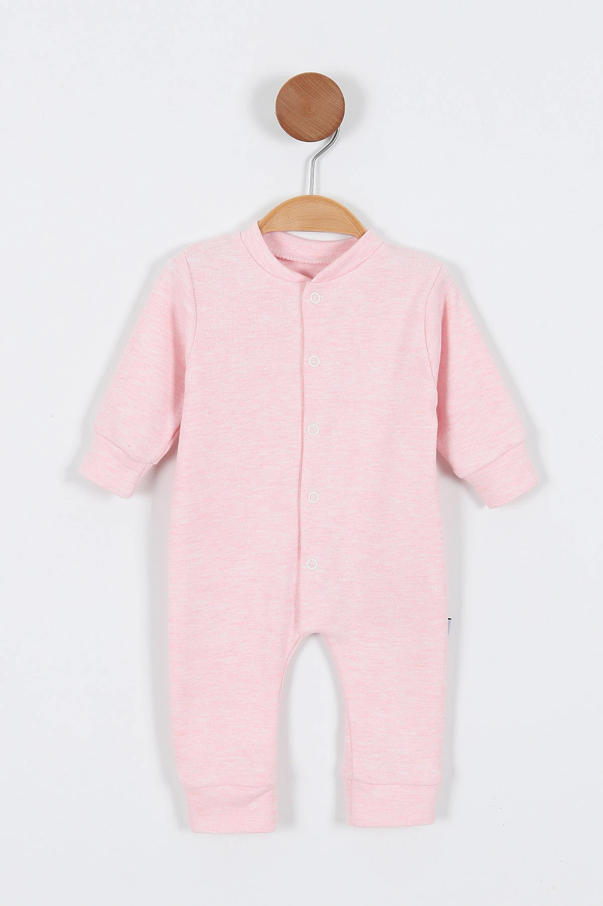 Pudra (3-9 Ay) Çıtçıtlı Penye Kız Bebek Tulum 334464