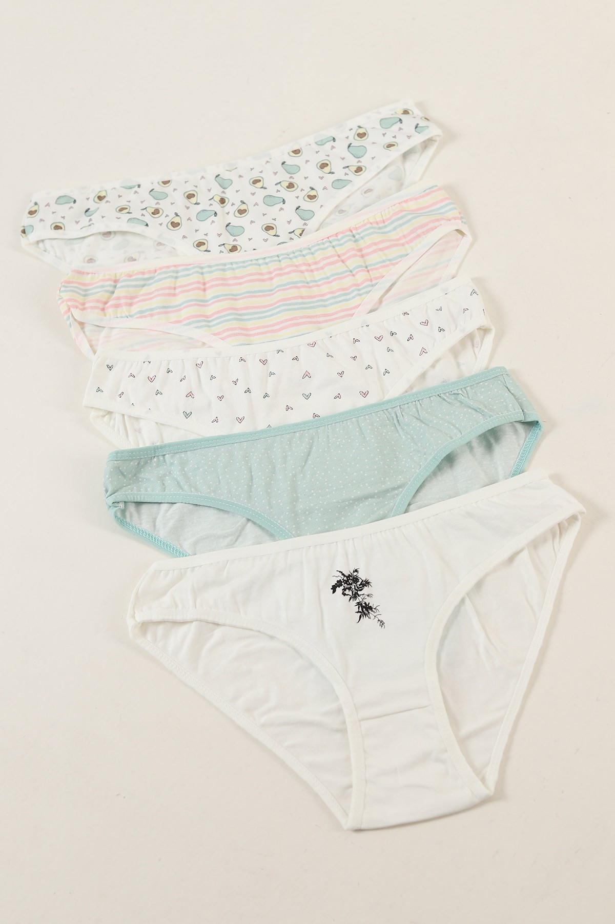 Renkli K179 Beşli Kadın Külot 216892 | ModamızBir | Modamizbir.Com