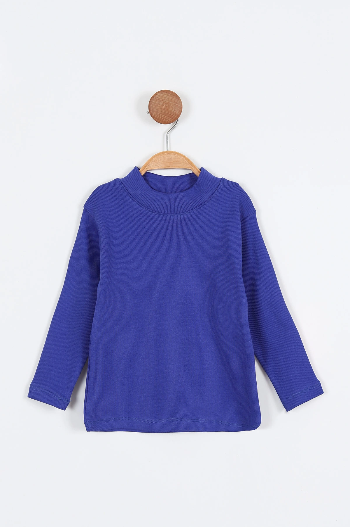 Saks Mavisi (9-12 Yaş) Yarım Balıkçı Yaka Çocuk Badi 325620