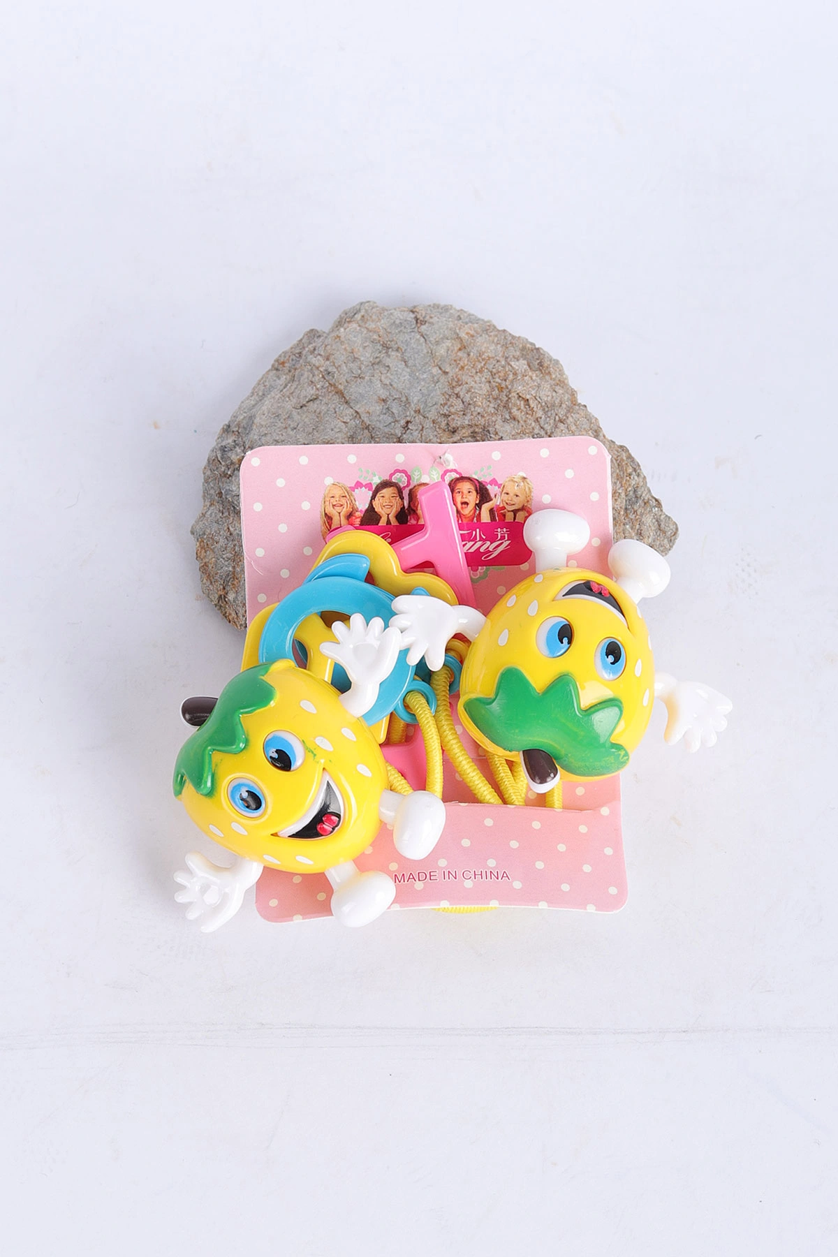 Sarı Elma Figürlü Kız Çocuk Lastik Toka 317493