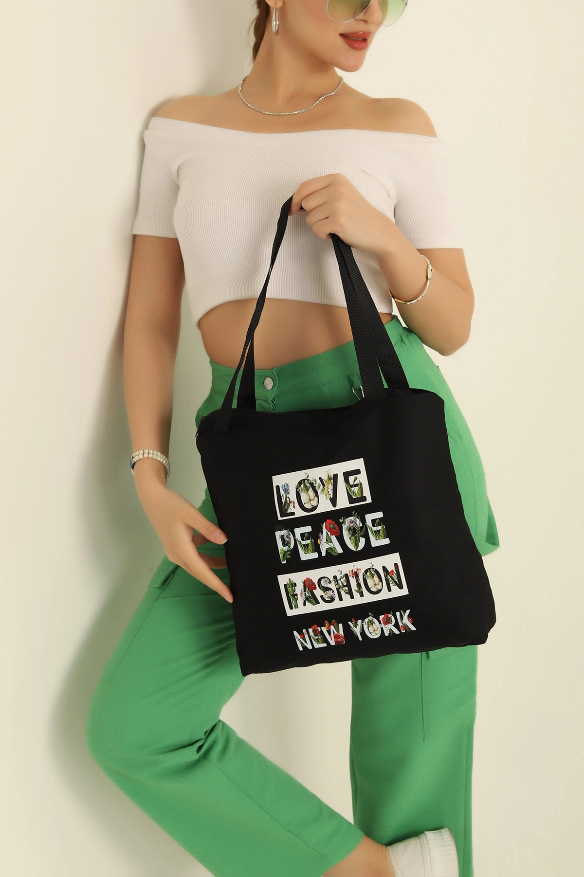 Siyah Baskılı Kadın El Kol ve Omuz Çantası 279264 | ModamızBir ...