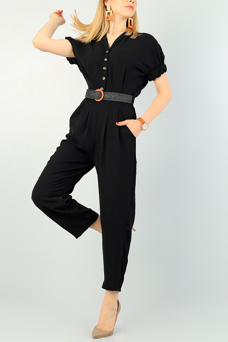 Siyah Kemerli Aerobin Bayan Tulum 69449 | ModamızBir | Modamizbir.Com