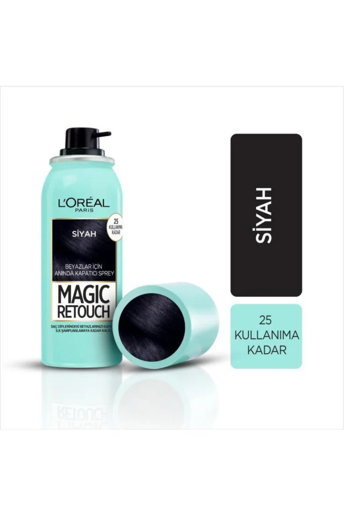 Siyah L'Oréal Paris MAGIC RETOUCH BEYAZ DİPLERİ KAPATICI SPREY 232946 ...