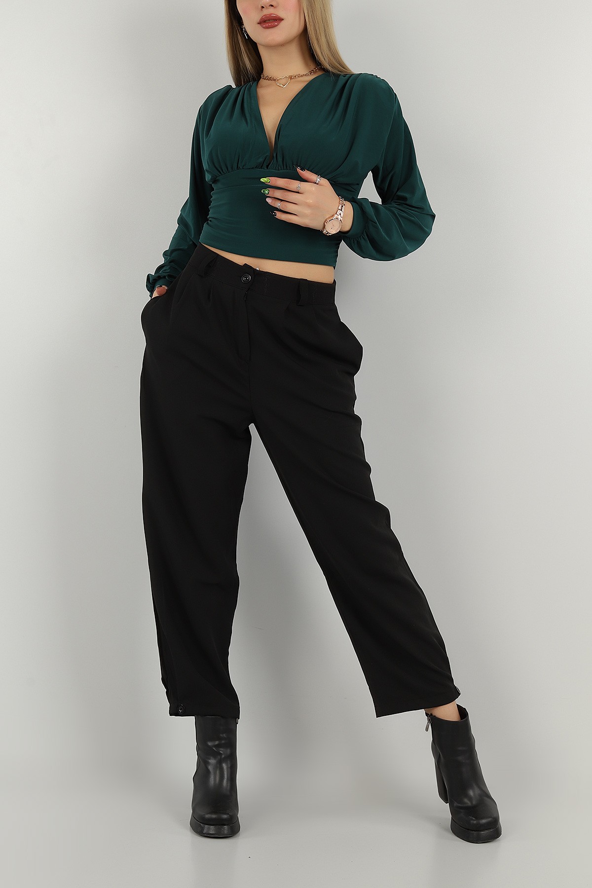 Siyah Şalvar Bayan Pantolon 147063 | ModamızBir | Modamizbir.Com