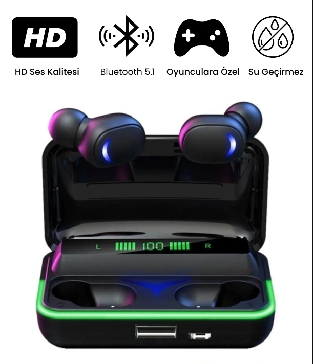 Shaza E10 Oyuncu Rgb 5.3 Wireless 1200mAh Powerbank Özellikli Kablosuz ...