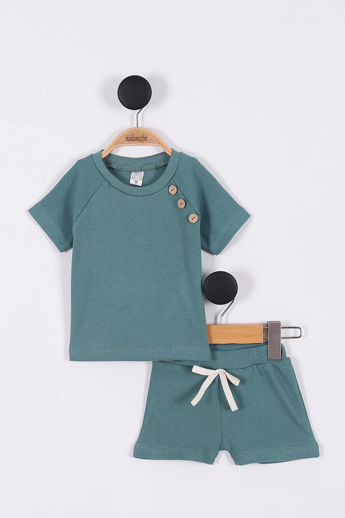 Yeşil (9-24 Ay) Düğmeli Erkek Bebe Takım 271000 | ModamızBir ...