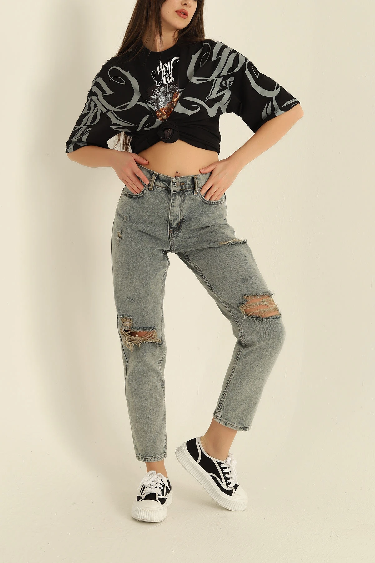 Yırtık Tasarım Kot Pantolon 276134 | ModamızBir | Modamizbir.Com