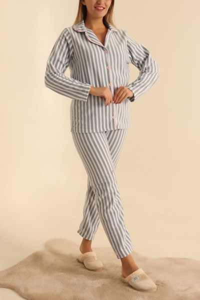 Antrasit Polar Bayan Pijama Takımı 206688 | ModamızBir | Modamizbir.Com