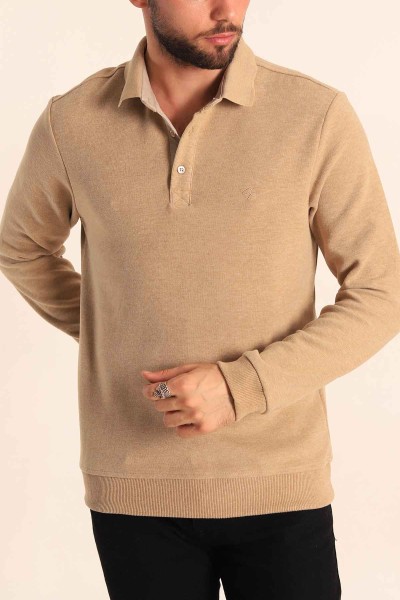 Bisküvi Normal Kalıp Gömlek Yaka Erkek Sweat 210690 | ModamızBir ...