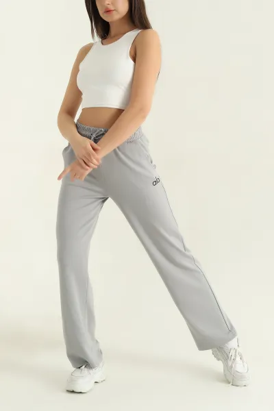 Gri Bel Lastikli Cepli Modal Kadın Eşofman Altı 366725