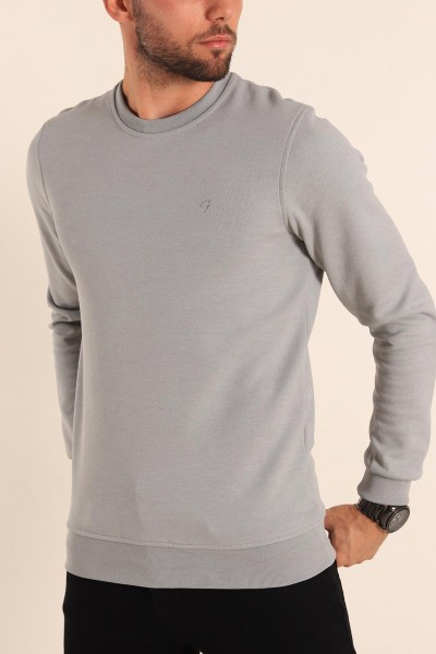 Gri Regular Fit Bisiklet Yaka Erkek Sweat 201795 | ModamızBir ... Gri Regular Fit Bisiklet Yaka Erkek Sweat 201795 | ModamızBir ...