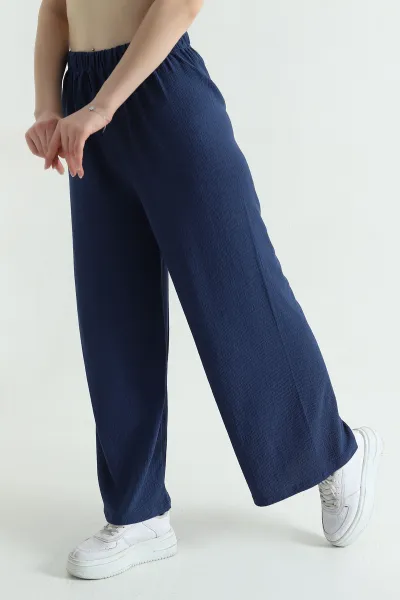İndigo Krinkıl Bel Lastikli Kadın Pantolon 351329