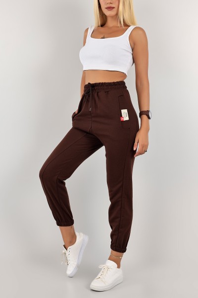 Kahverengi Paça Lastiklİ Cepli Bayan Eşofman Altı 129255 | ModamızBir ...