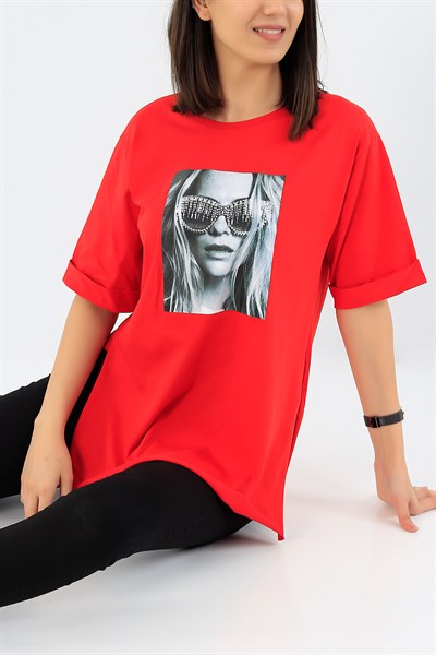 19,95 TL Kırmızı Baskılı Bayan Salaş Tişört 36207 | Modamızbir ... 19,95 TL Kırmızı Baskılı Bayan Salaş Tişört 36207 | Modamızbir ...