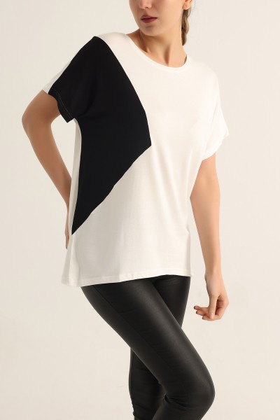 Krem Garnilli Çilek Kumaş Bluz 176754 | ModamızBir | Modamizbir.Com