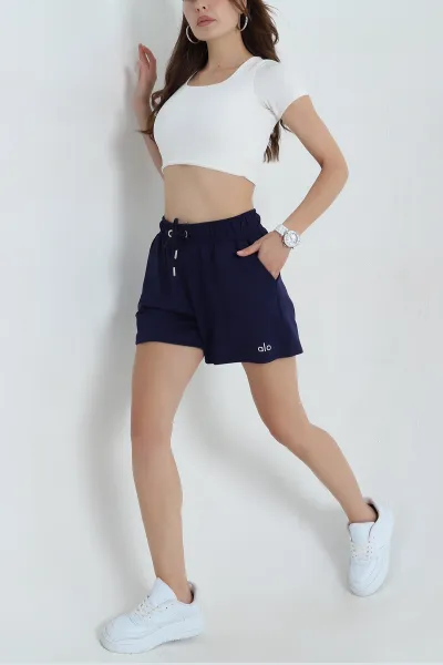 Lacivert Modal Kadın Şort 382210