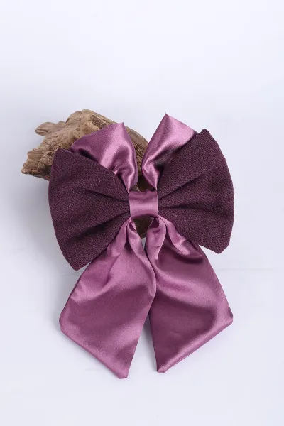 Mor Fiyonk Model Saten Büyük Boy Otomatik Toka 317284