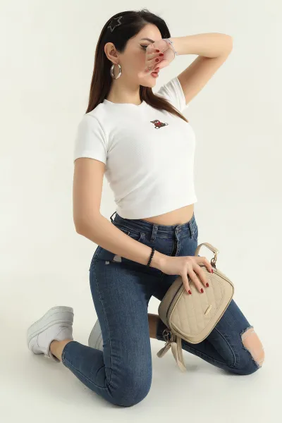 Nakış İşlemeli Ottman Bluz 335003