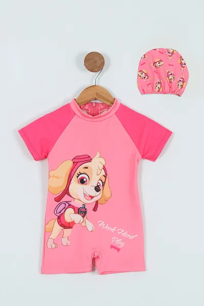 Pembe (3-10 Yaş) Karakter Desenli Çocuk Tulum Mayo 270307 | TL ...