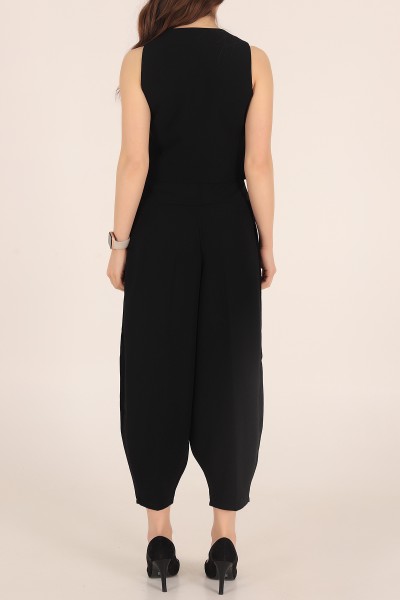 Siyah Atlas Şalvar Pantolon Yelek İkili Takım 169957 | ModamızBir ...