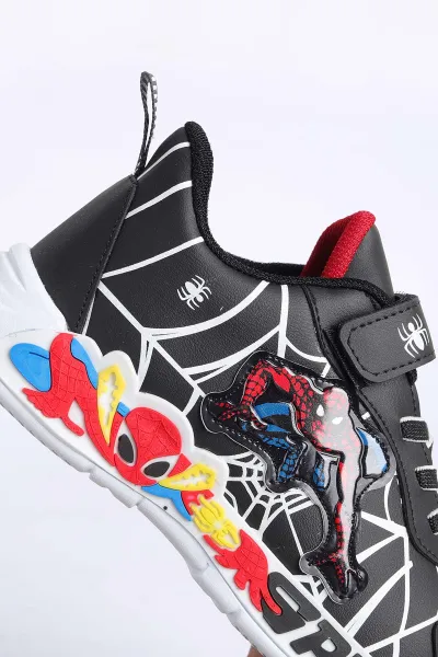 Siyah Beyaz (31-35 Filet )Örümcek Adam Figürlü Cırtlı Erkek Çocuk ...