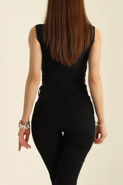 Siyah Taş İşlemeli Ottoman Bluz 279099 | ModamızBir | Modamizbir.Com