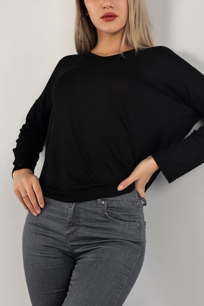 Siyah Yeni Sezon Bluz 135154 | ModamızBir | Modamizbir.Com